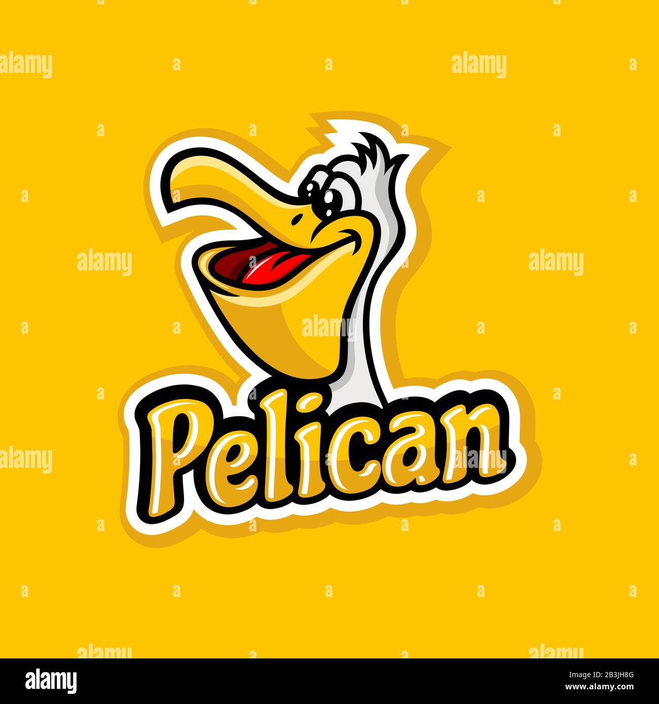 Modern Pelican Mascot logo.Vector illustration Stock Vector Image & Art ...