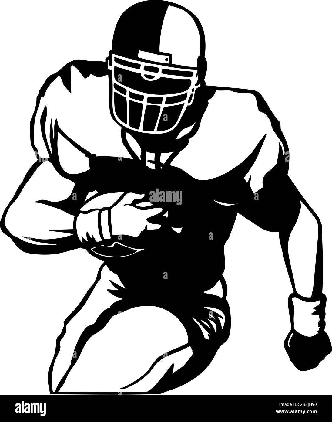 Football Runner Vector Illustration Stock Vector Image & Art - Alamy