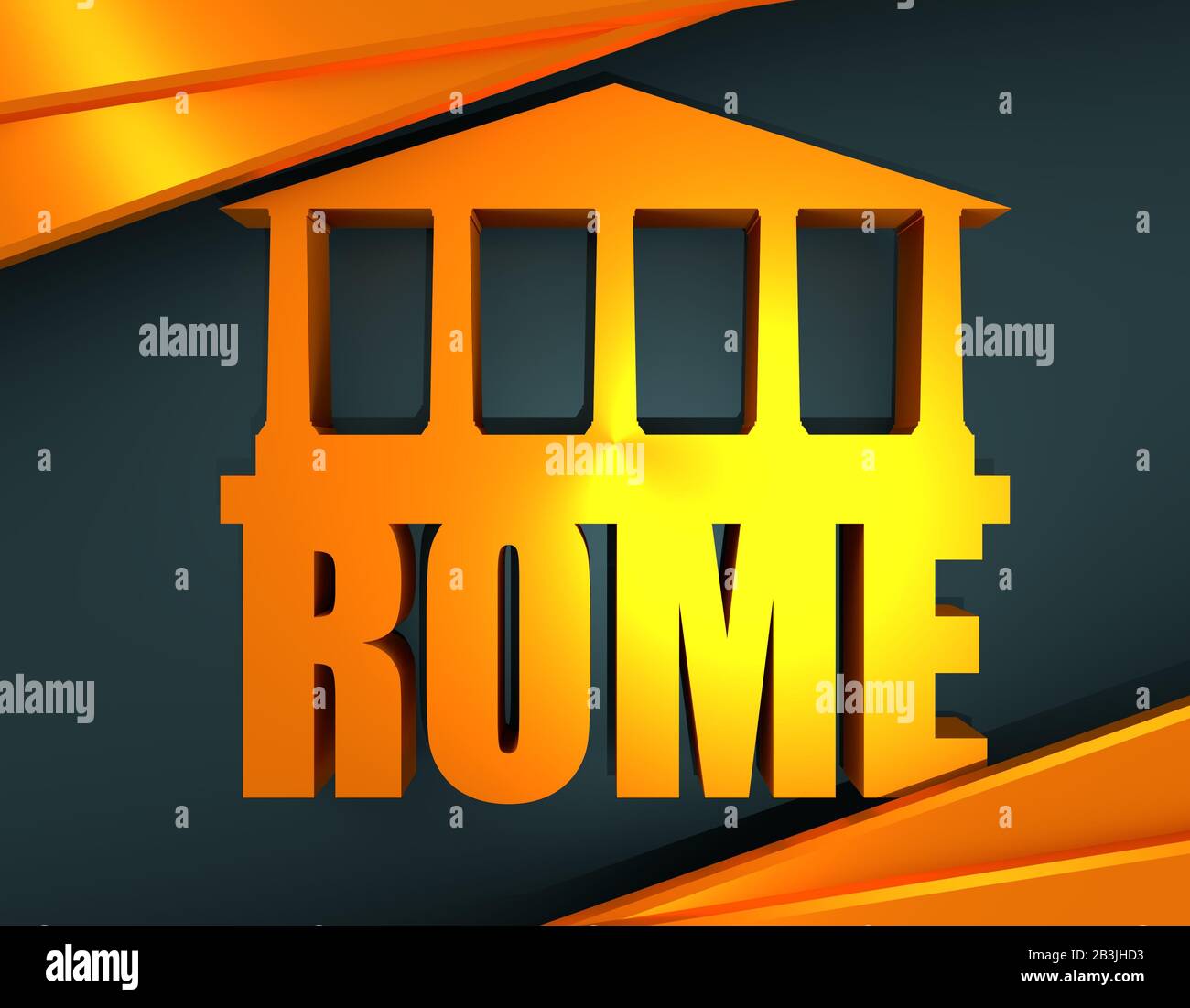 Rome city lettering Stock Photo - Alamy
