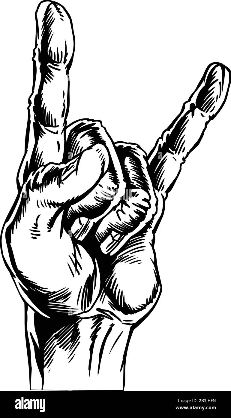 We Rock Hand Vector Illustration Stock Vector Image & Art - Alamy