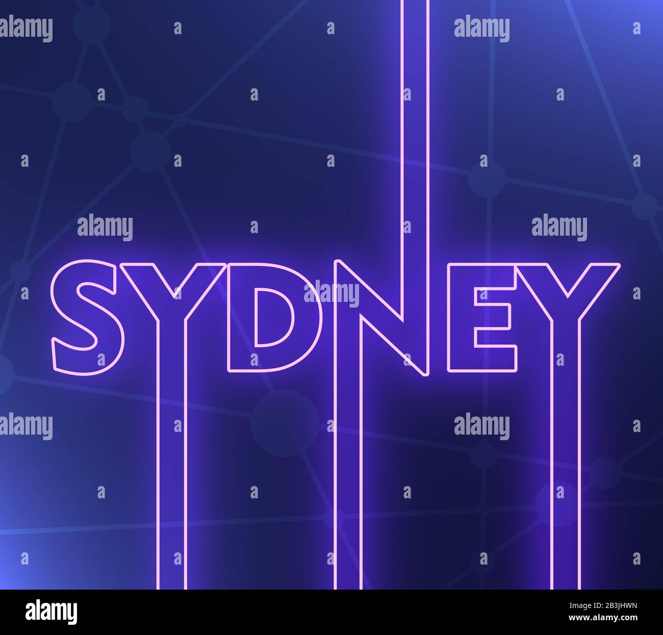 Sydney city name Stock Photo - Alamy