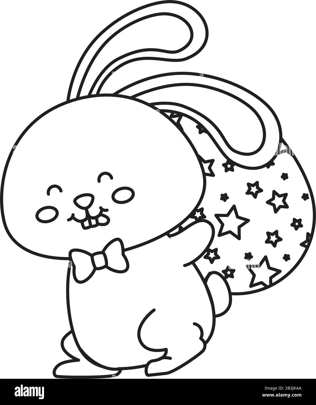 Rabbit farm animal color Black and White Stock Photos & Images - Alamy