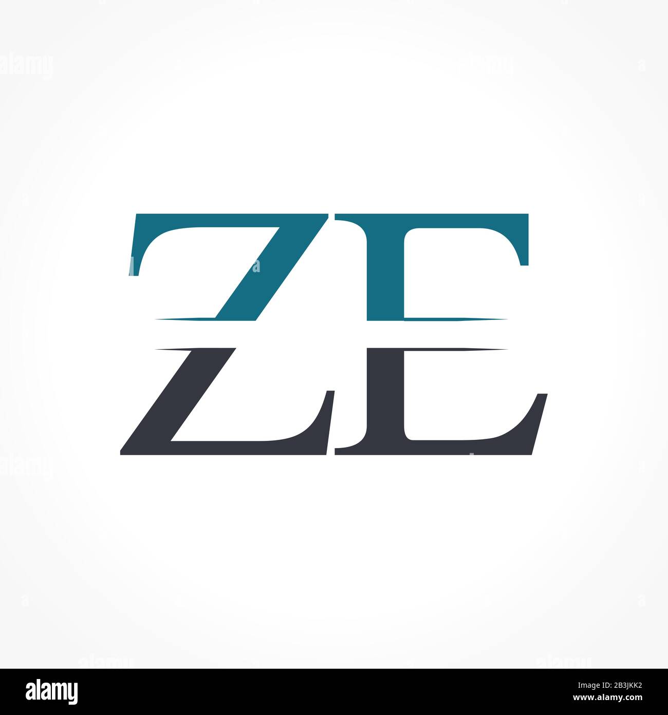 Initial ZE Logo Design Vector Template. Creative Letter ZE Business ...