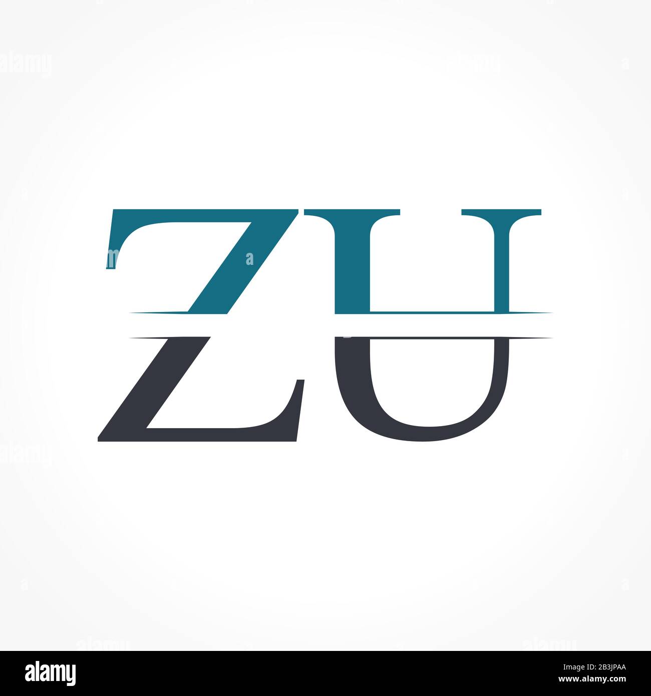 Initial ZU Logo Design Vector Template. Creative Letter ZU Business ...
