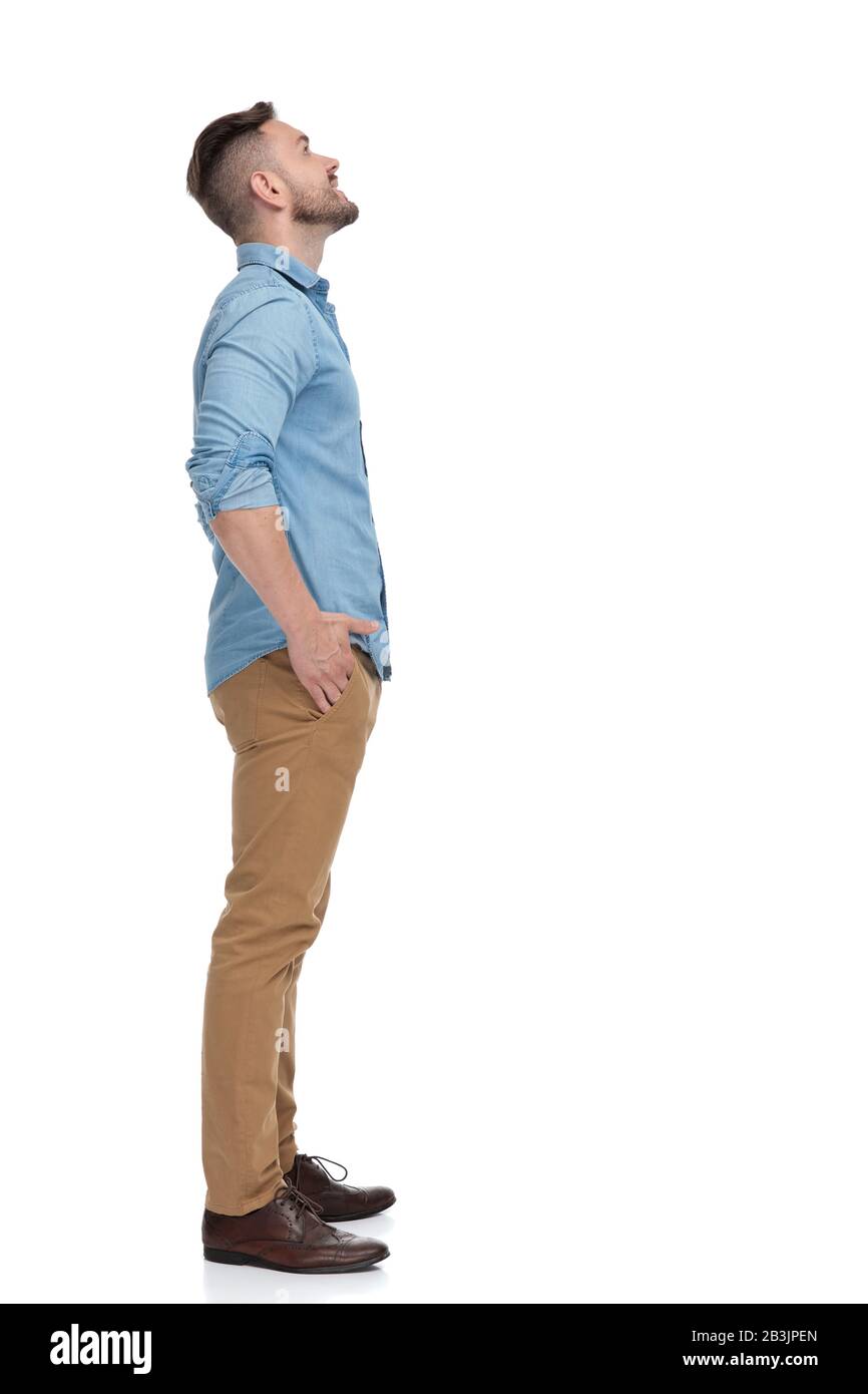 Hopeful person looking up Cut Out Stock Images & Pictures - Alamy