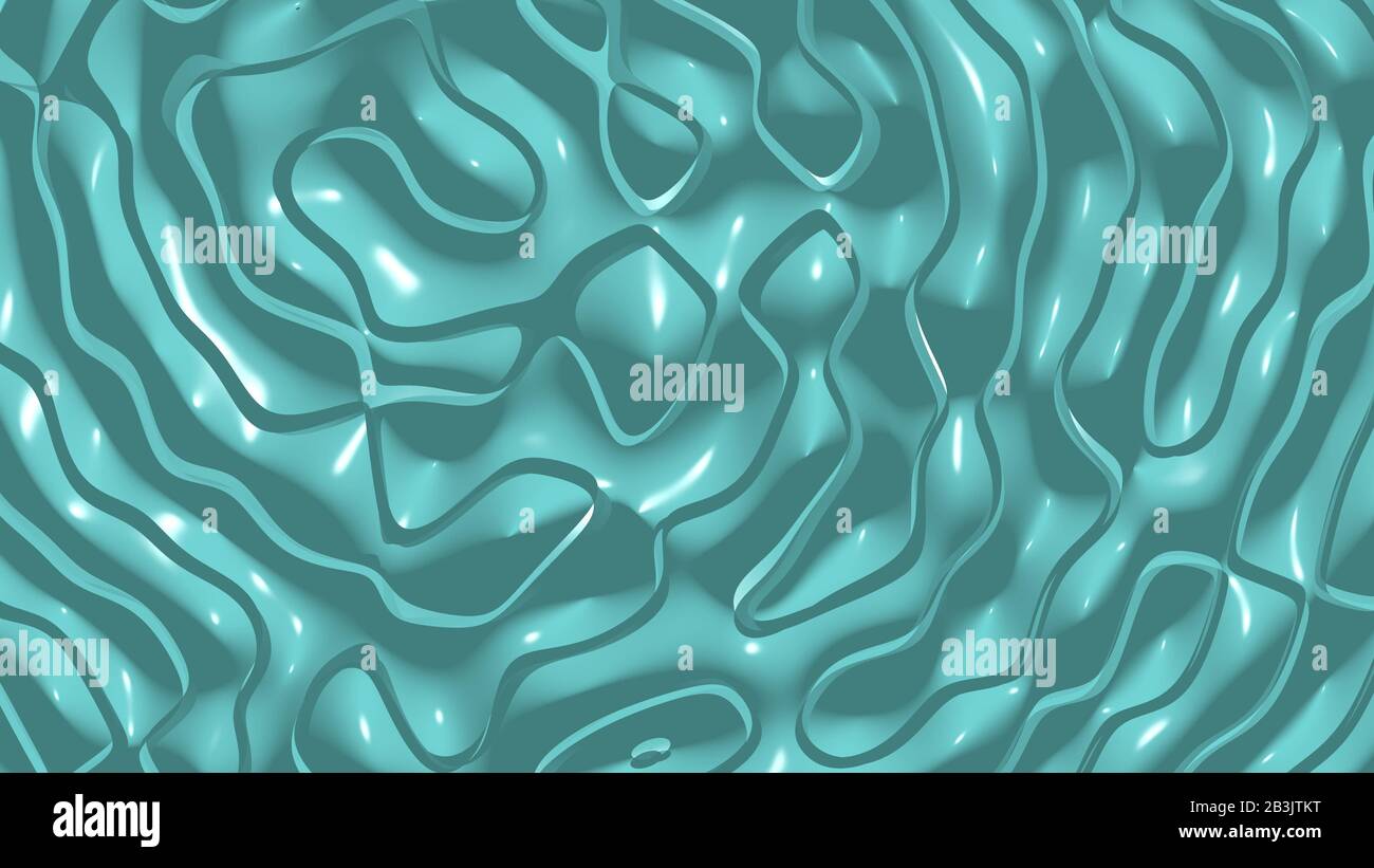 Plain 3D abstract background of monochromic Maximum Blue Green color ...