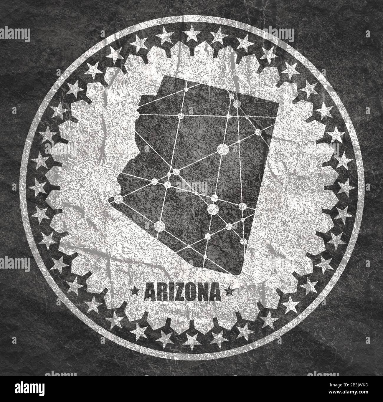 Arizona state map Stock Photo - Alamy