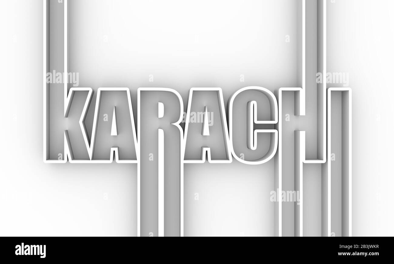 Karachi city name Stock Photo - Alamy