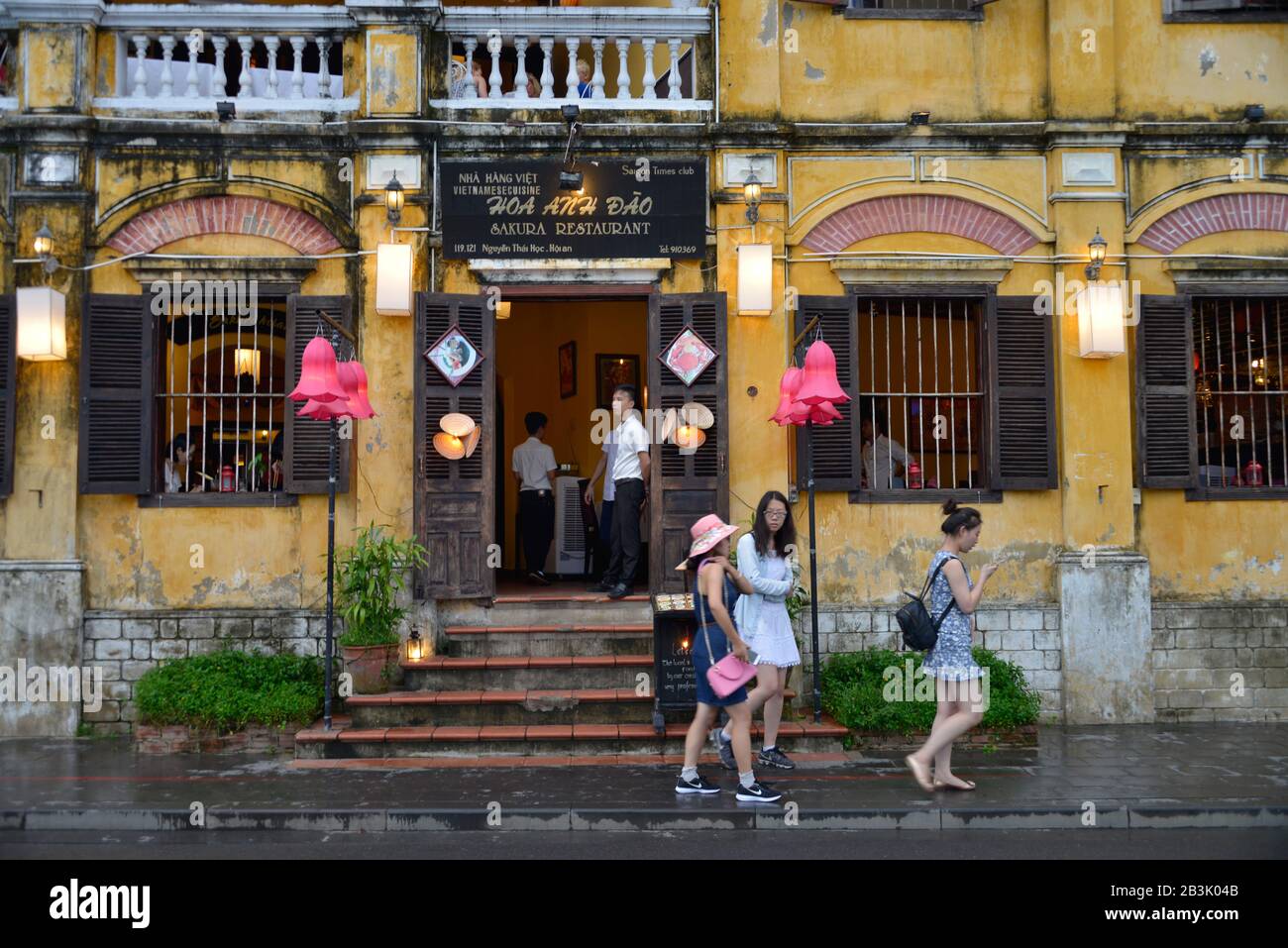 Restaurant Sakura, Nguyen Thai Hoc, Hoi An, Vietnam Stock Photo - Alamy