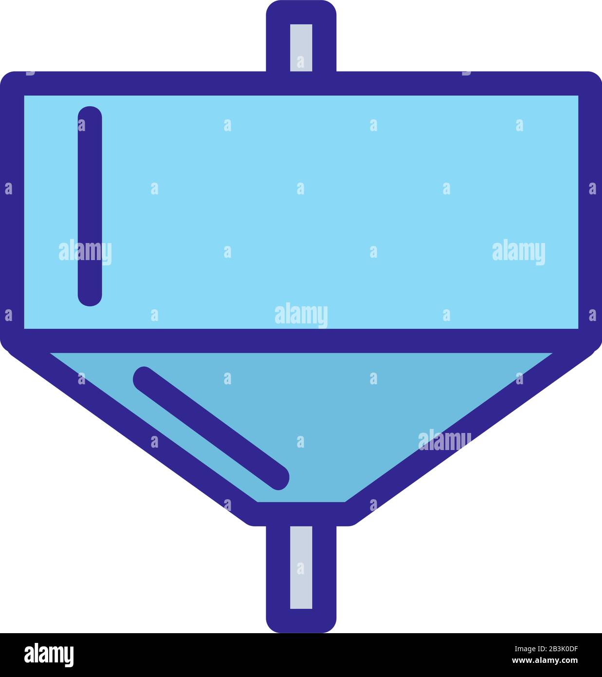 funnel icon vector. Isolated contour symbol illustration Stock Vector ...