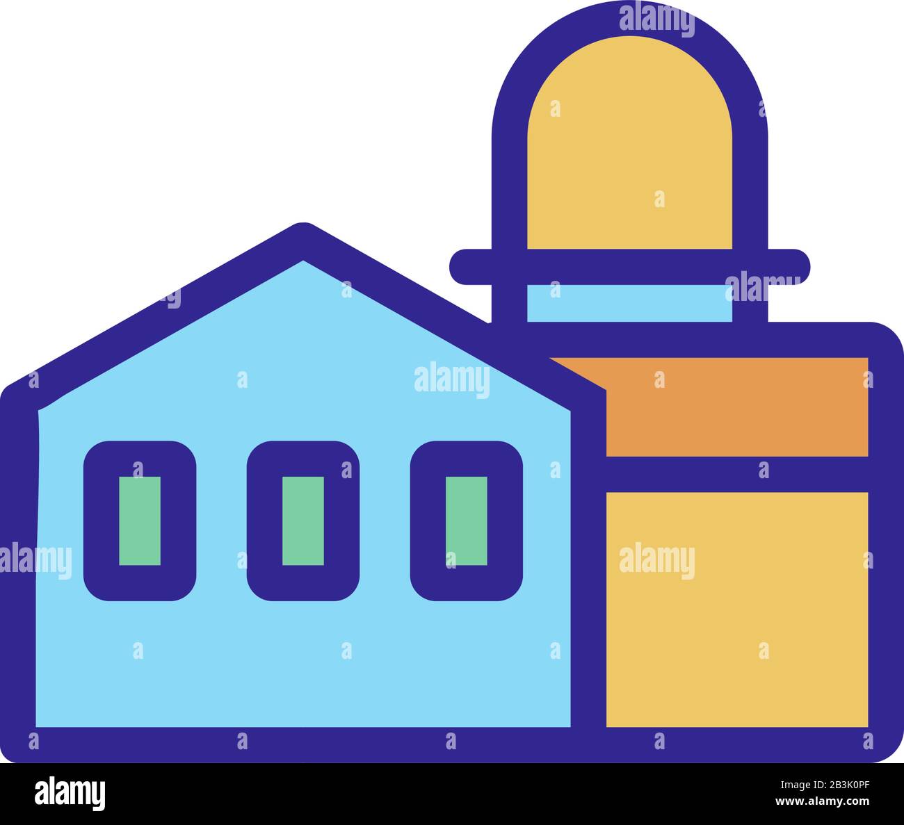 Whisky distillery icon vector. Isolated contour symbol illustration ...