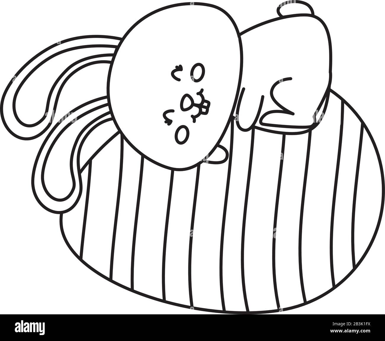 Rabbit farm animal color Black and White Stock Photos & Images - Alamy