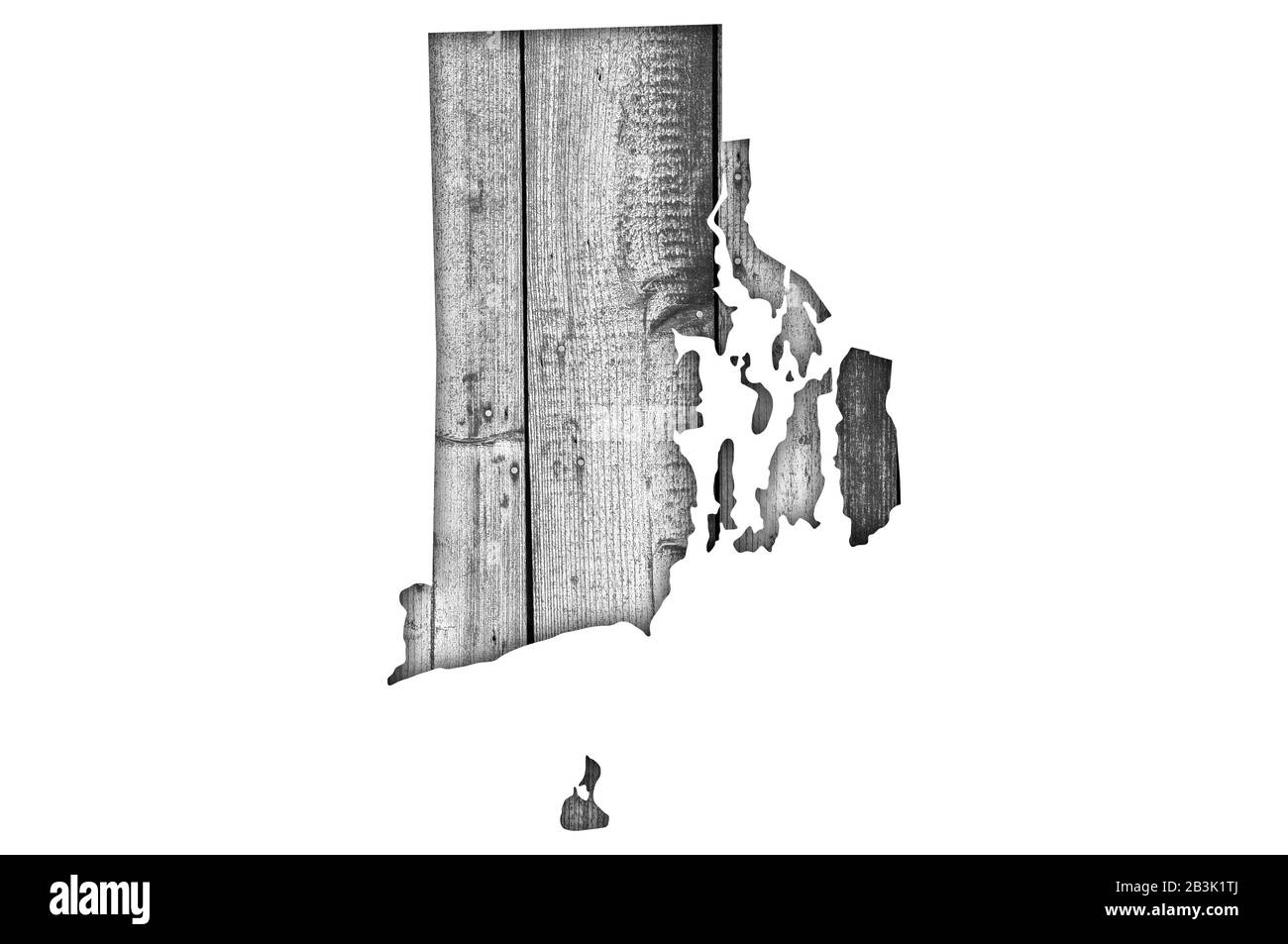 Rhode island state map outline Black and White Stock Photos & Images ...