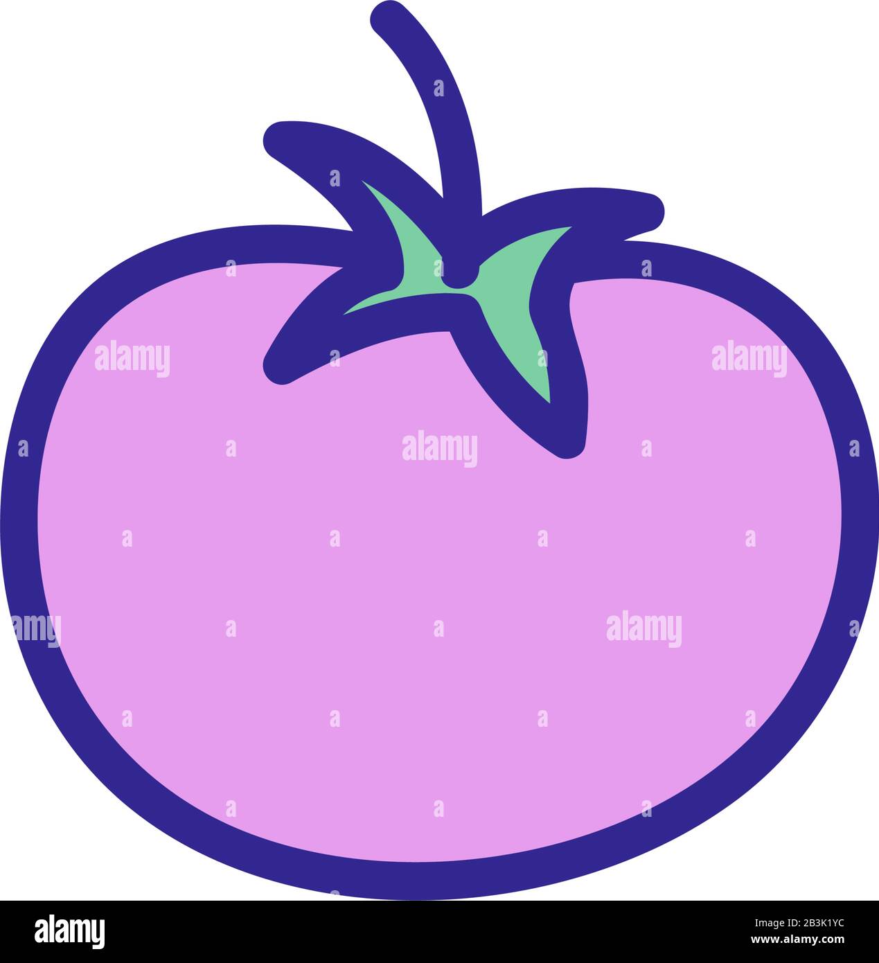 tomato vector icon. Isolated contour symbol illustration Stock Vector ...