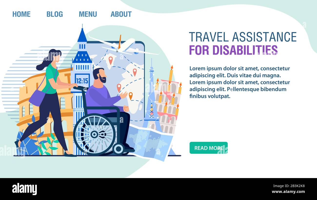 Disabled people and travelling Stock Vector Images - Alamy