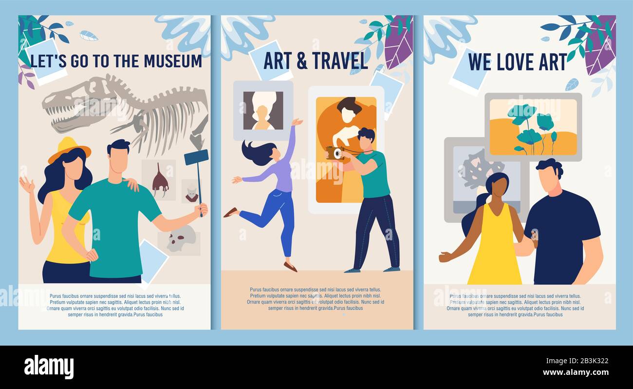 Cultural Recreation Motivation Mobile Page Set Stock Vector Image & Art ...