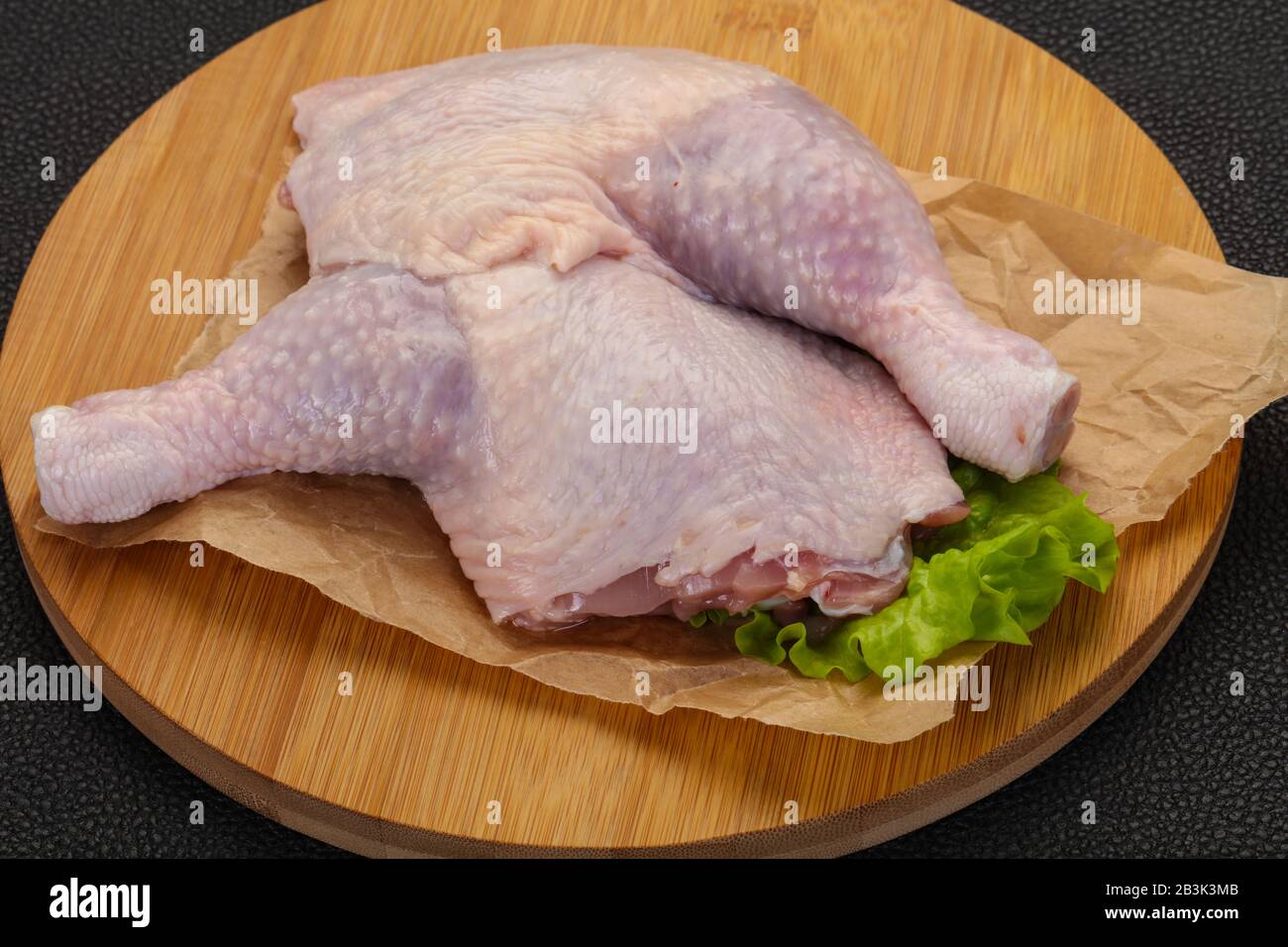 Raw chicken leg ready for cooking Stock Photo - Alamy
