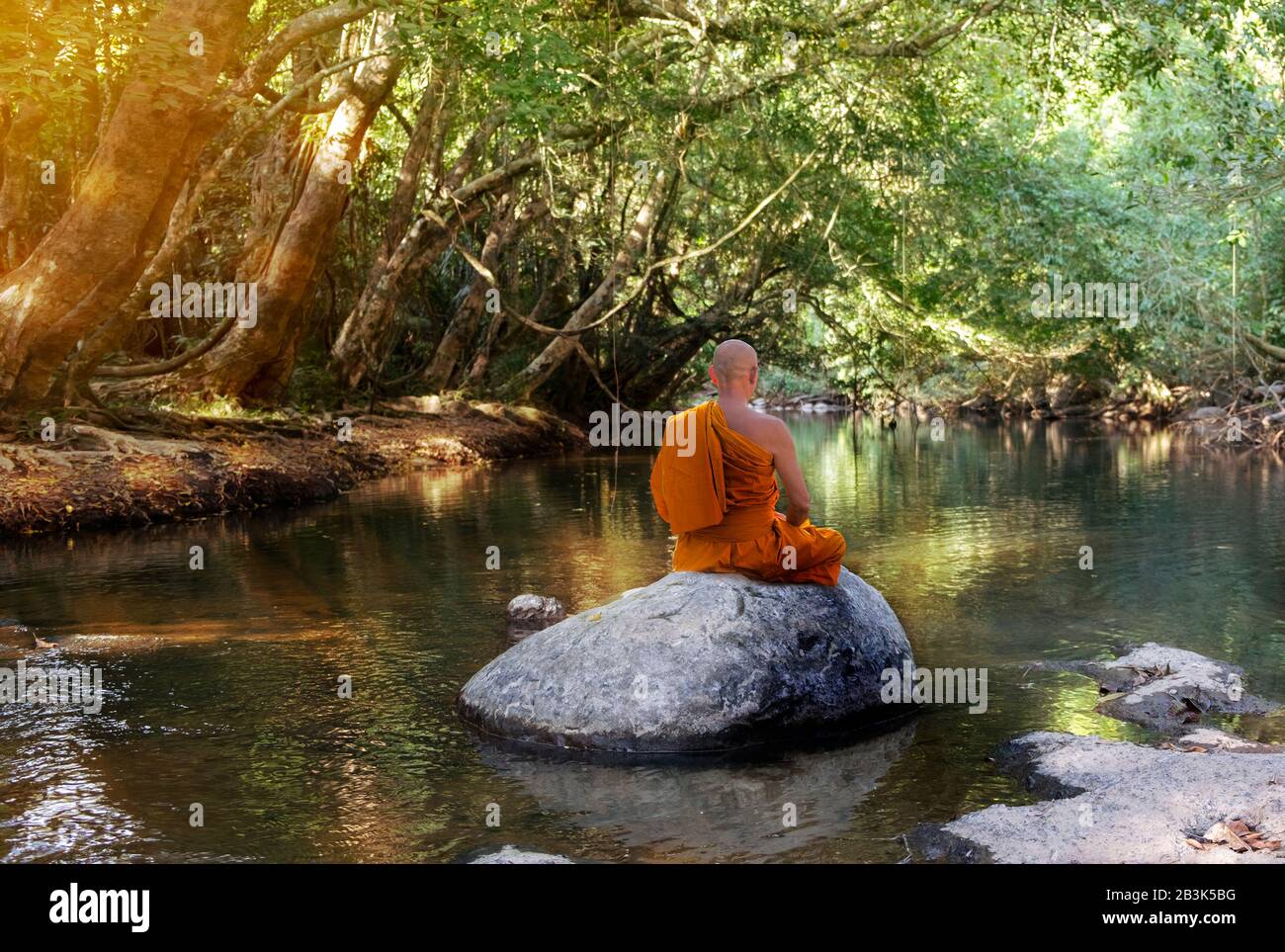 Buddha meditation waterfall hi-res stock photography and images - Alamy