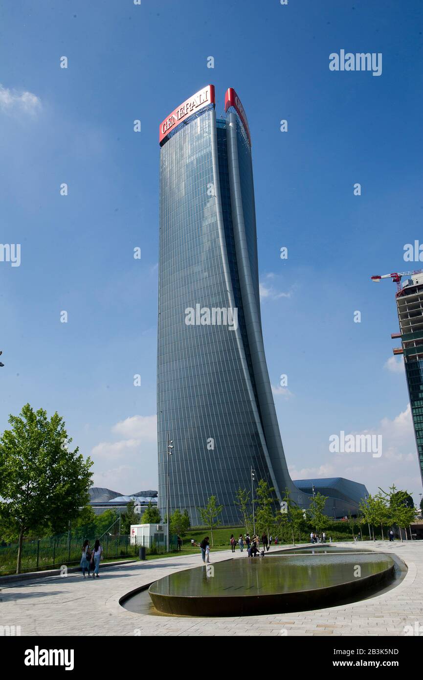 Italy, Lombardy, Milan, Milan Italy. Citylife Shopping District ...