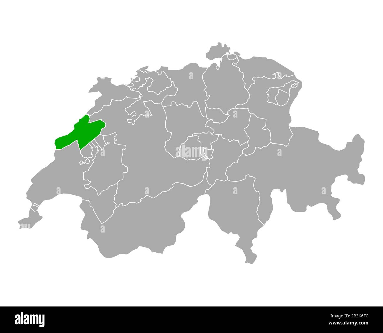 Map of Neuchatel in Switzerland Stock Photo - Alamy