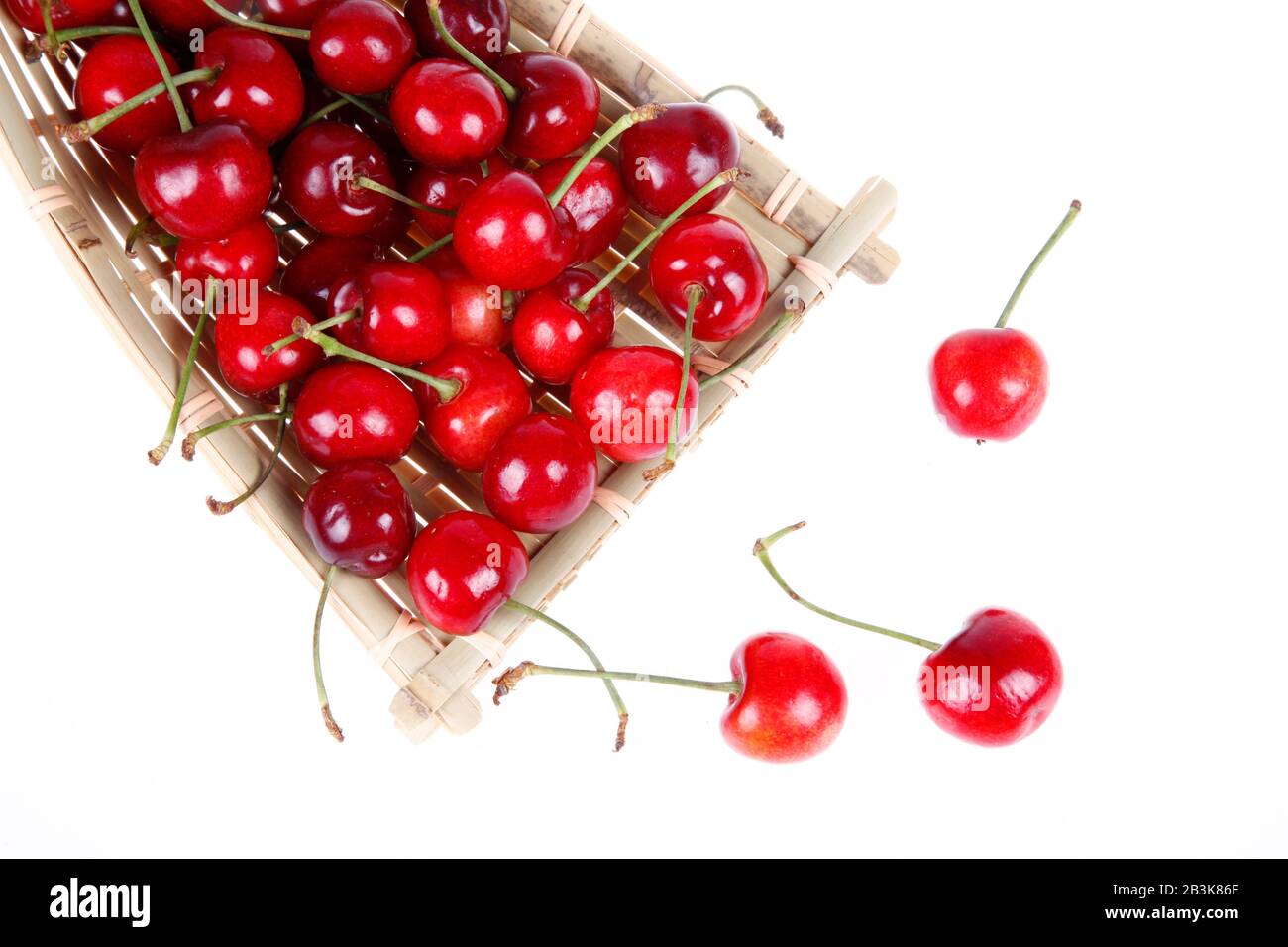 Cherry, taste delicious, close-up, white background Stock Photo - Alamy