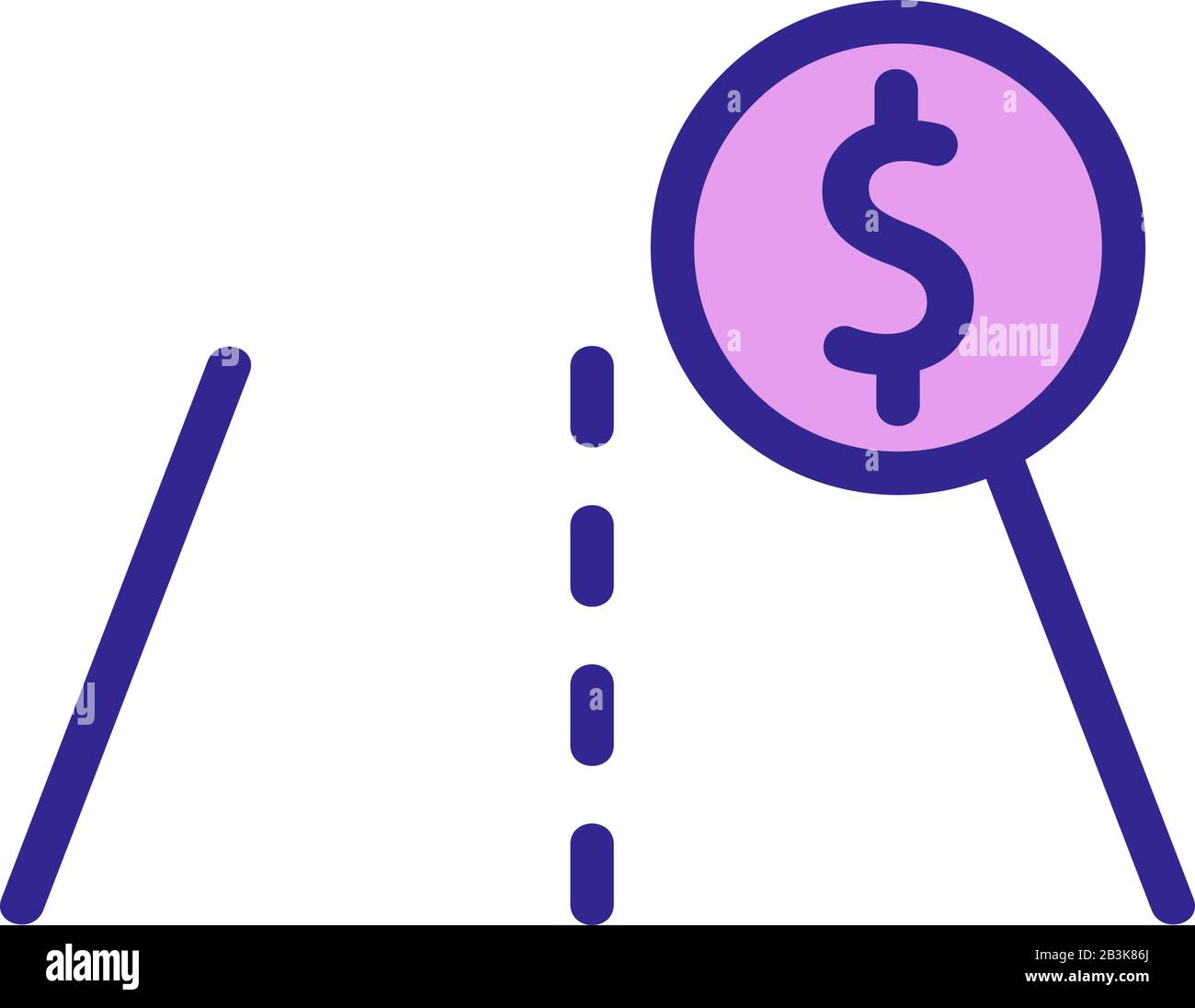 toll road icon vector. Isolated contour symbol illustration Stock ...