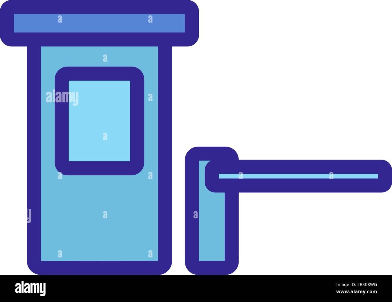 toll road icon vector. Isolated contour symbol illustration Stock ...