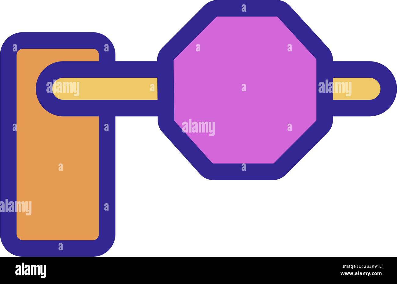 toll road icon vector. Isolated contour symbol illustration Stock ...
