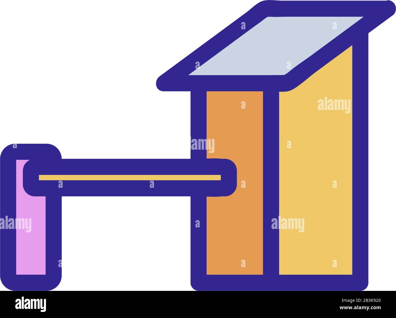 toll road icon vector. Isolated contour symbol illustration Stock ...