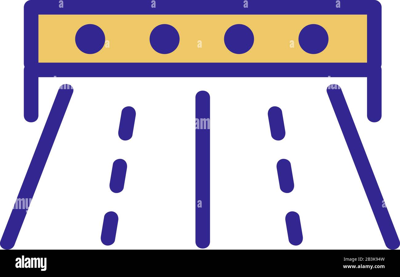 toll road icon vector. Isolated contour symbol illustration Stock ...