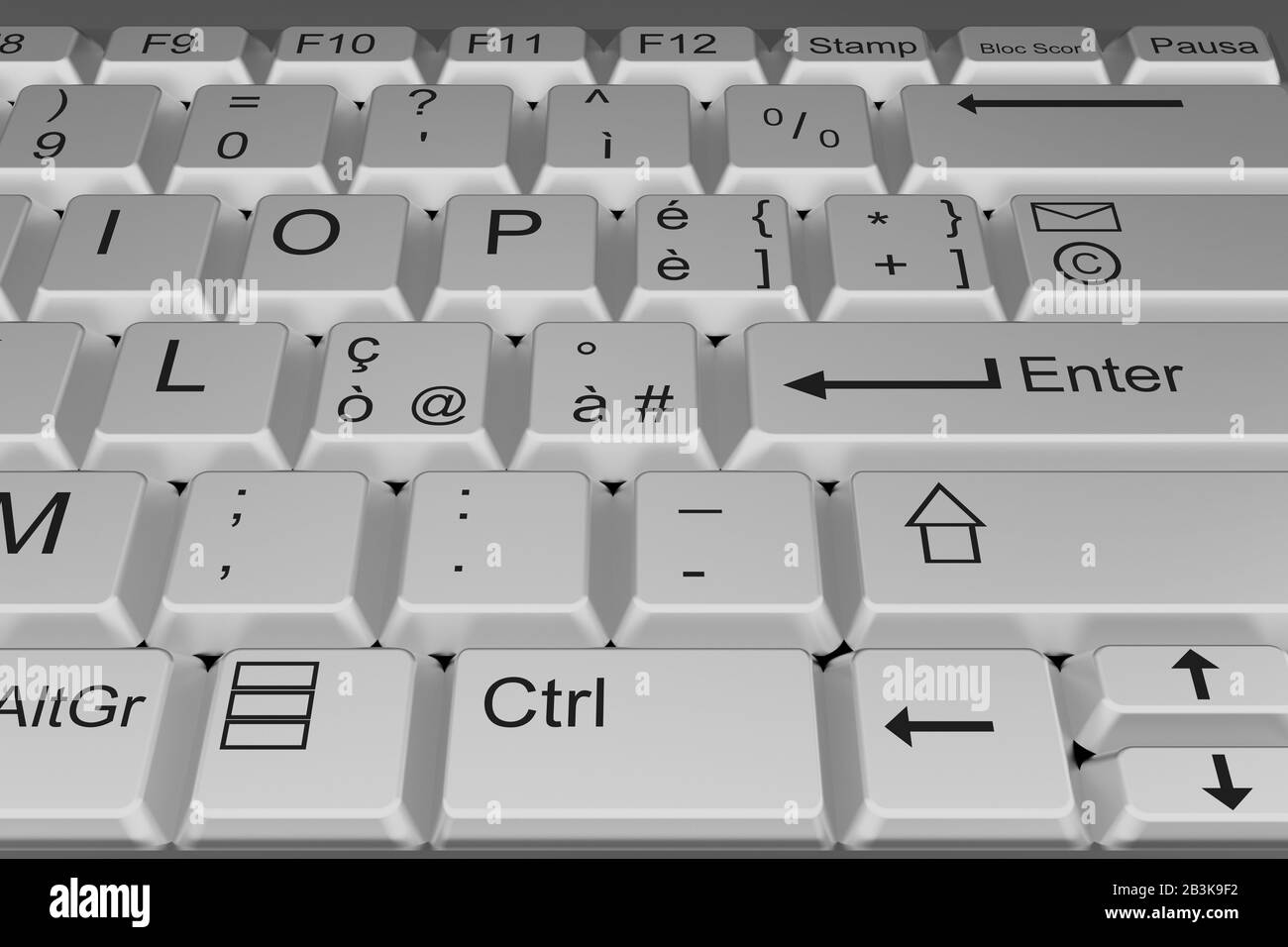 3d illustration white computer hi-res stock photography and images - Alamy