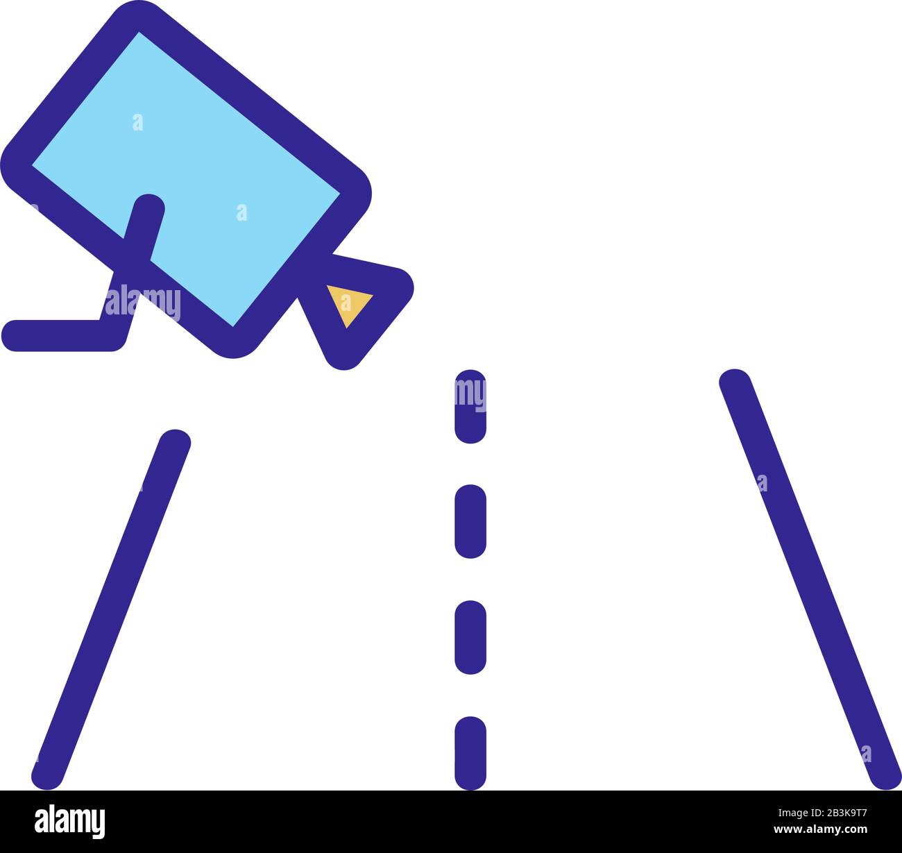 toll road icon vector. Isolated contour symbol illustration Stock ...