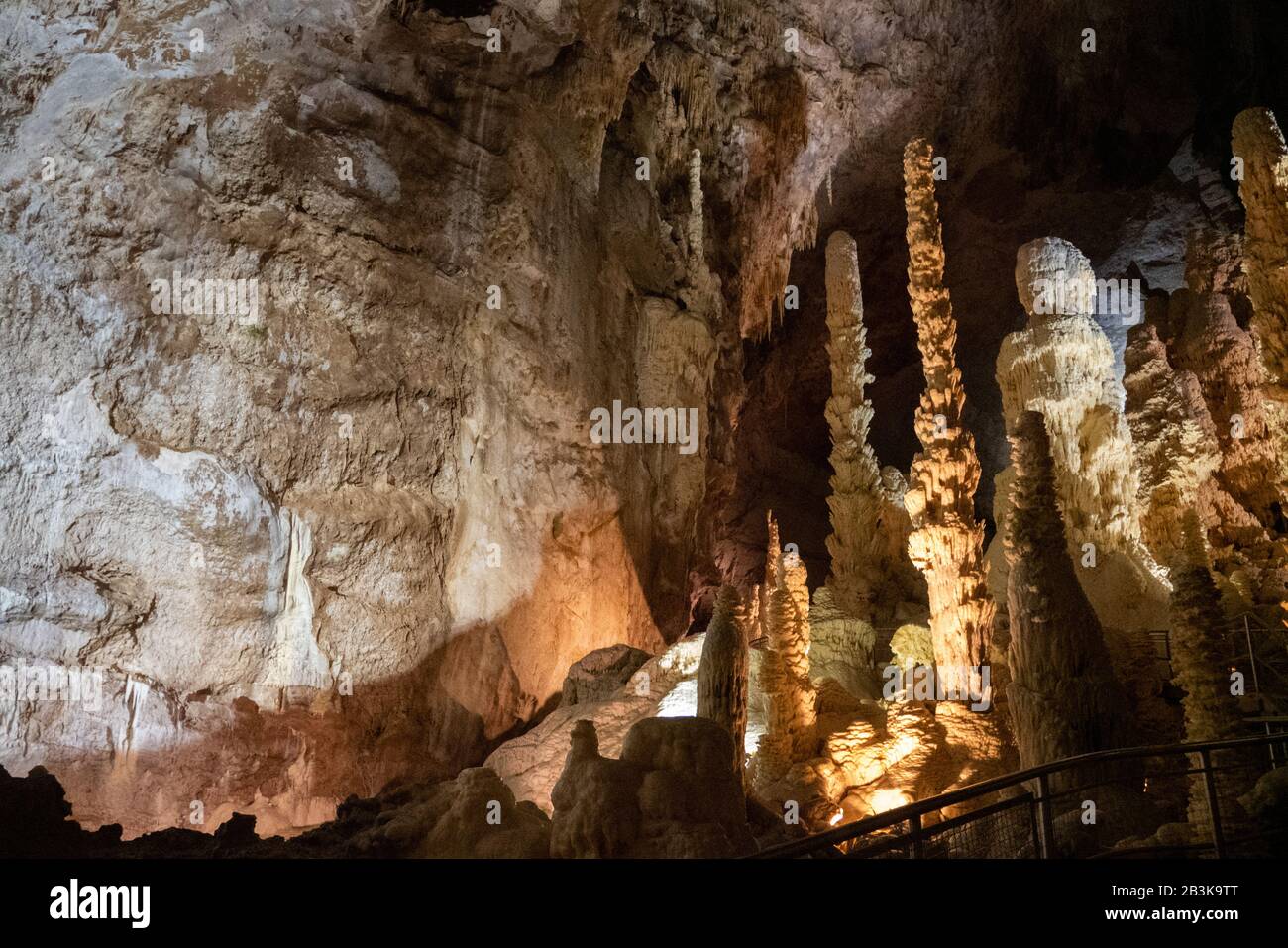 Italy, Marche, Genga, the natural show of Frasassi Caves with sharp ...