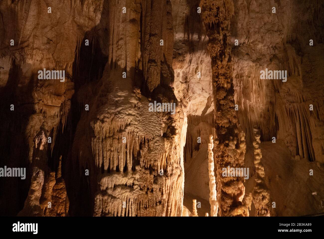 Italy, Marche, Genga, the natural show of Frasassi Caves with sharp ...