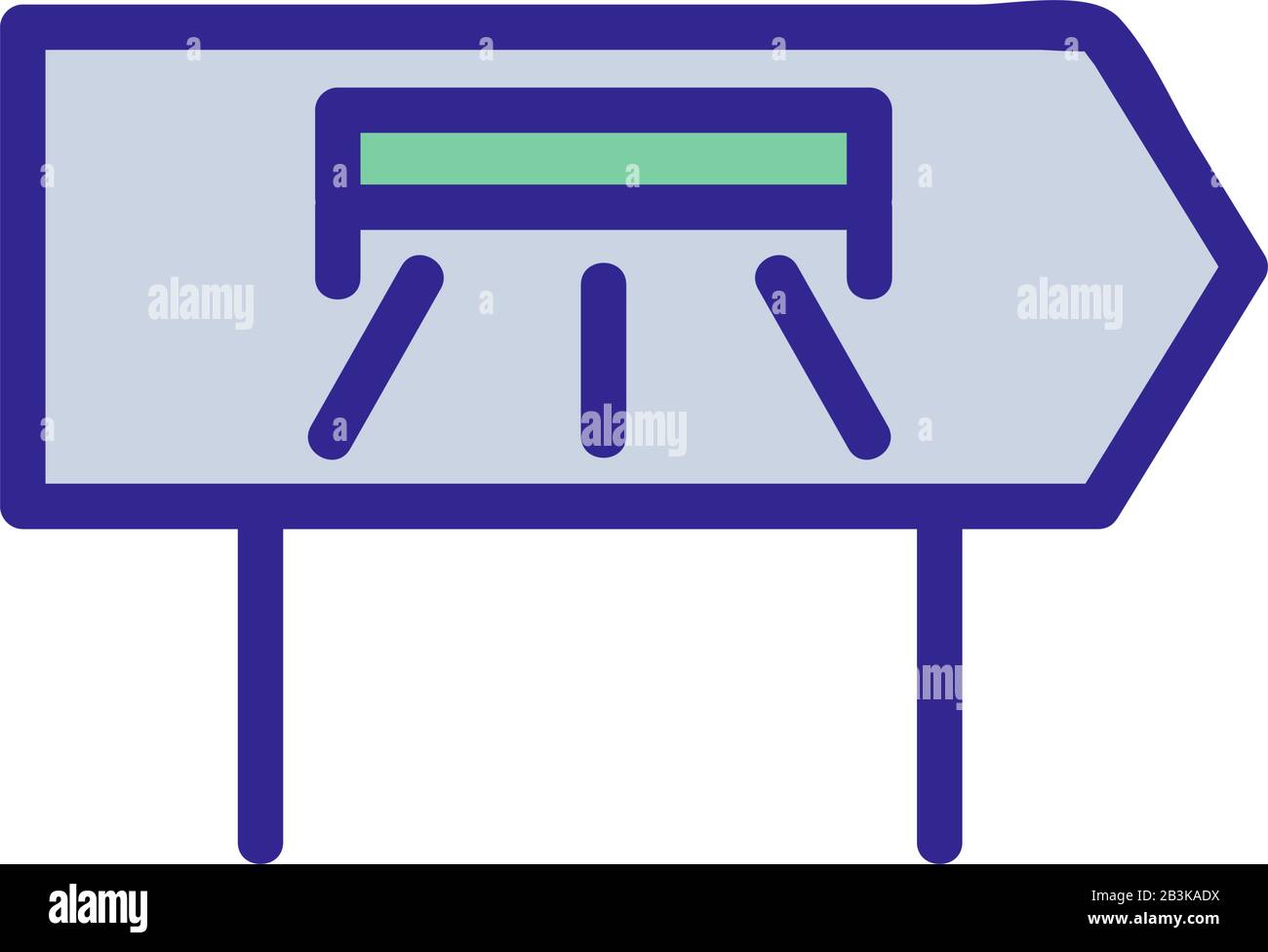 toll road icon vector. Isolated contour symbol illustration Stock ...