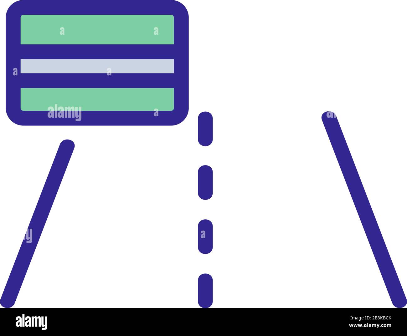 toll road icon vector. Isolated contour symbol illustration Stock ...