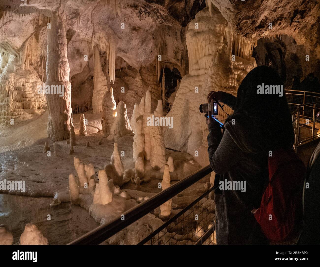 Italy, Marche, Genga, the natural show of Frasassi Caves with sharp ...