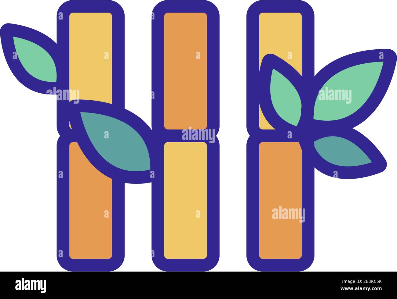 sugar cane icon vector. Isolated contour symbol illustration Stock ...
