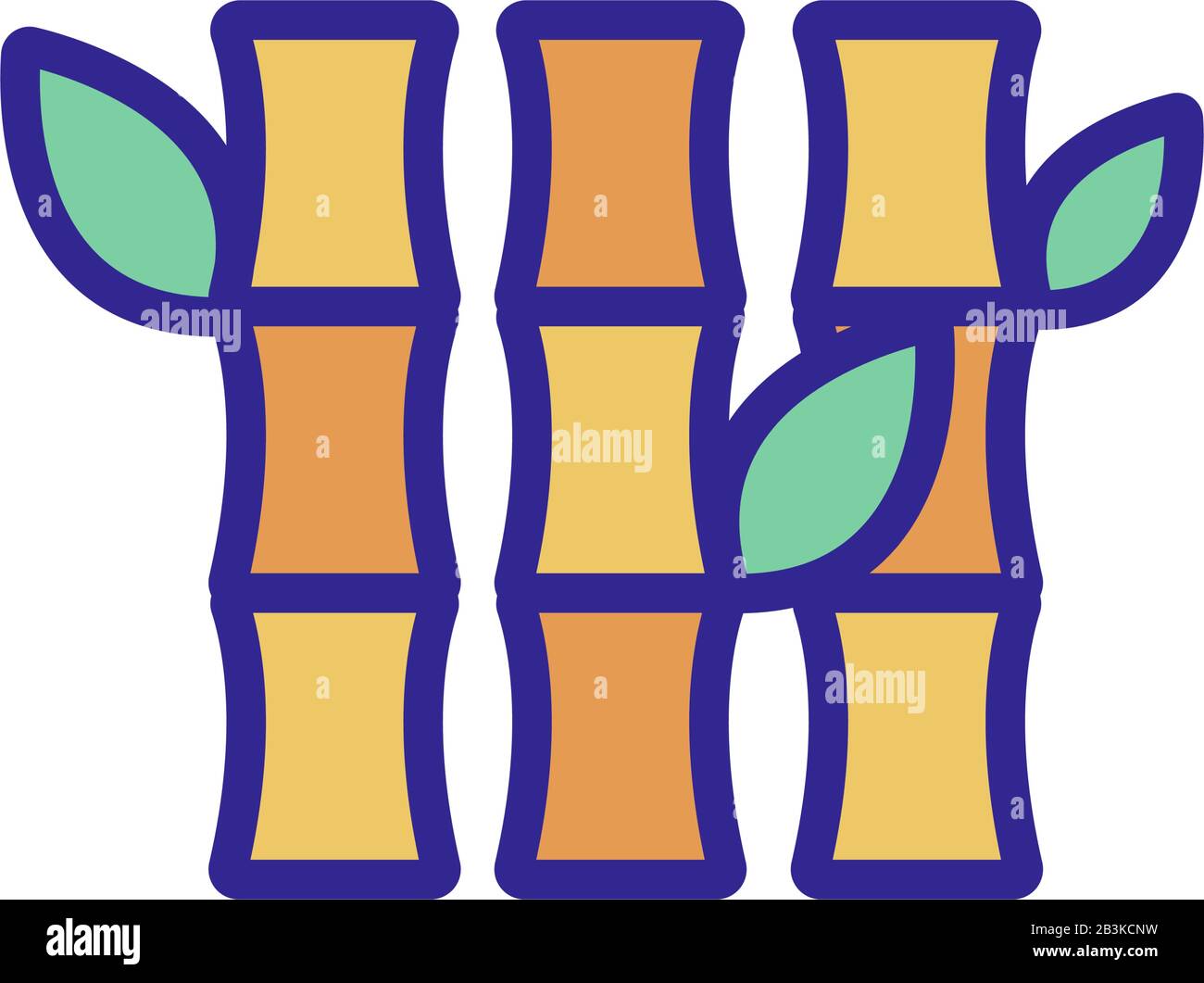 sugar cane icon vector. Isolated contour symbol illustration Stock ...