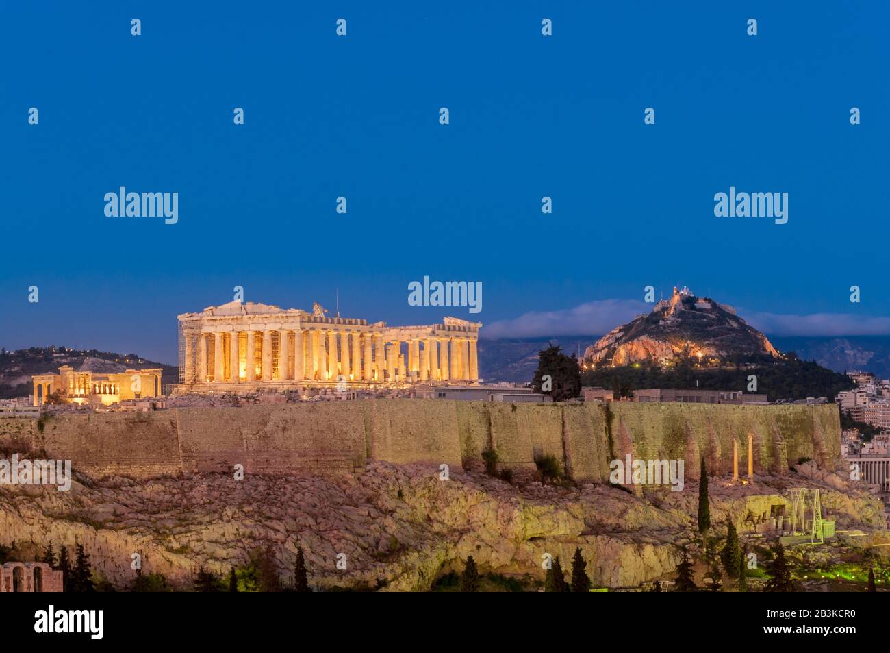 The Parthenon At Night