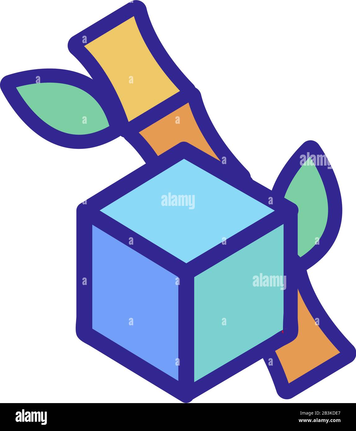 sugar cane icon vector. Isolated contour symbol illustration Stock ...
