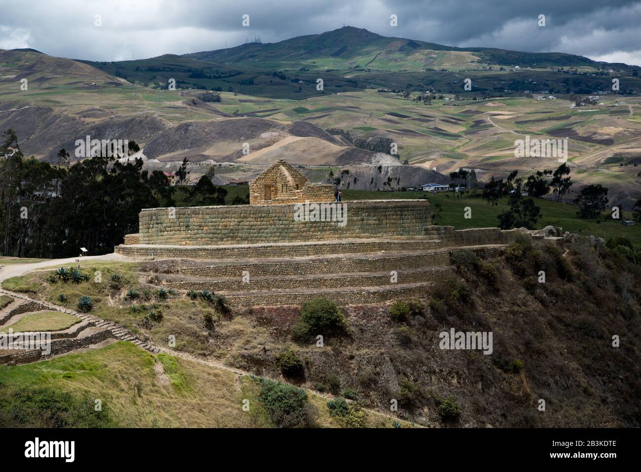 In Ingapirca the remains of the Elipse or Temple of the Sun built on ...