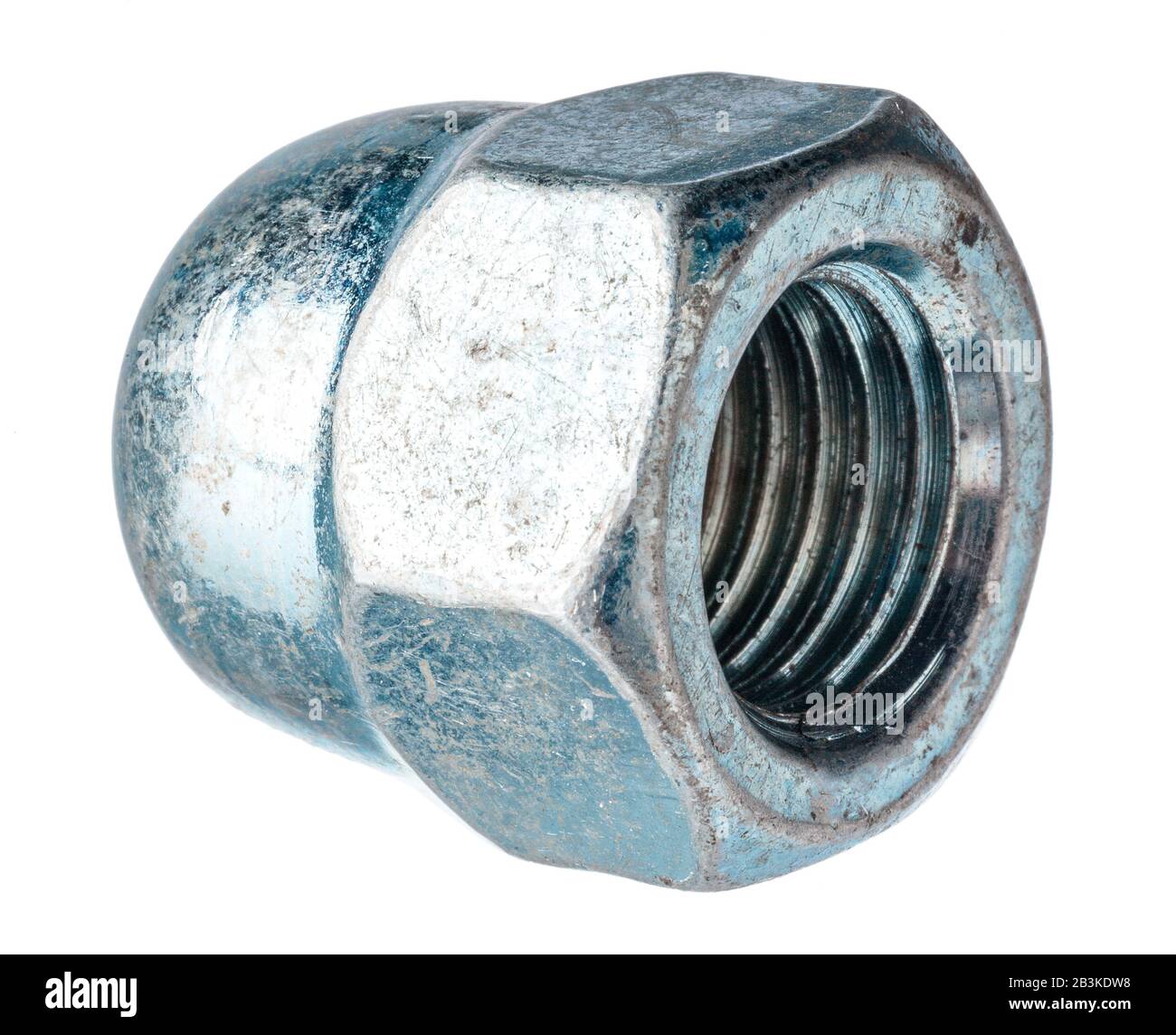 Metal nut isolated on white background. creative photo Stock Photo - Alamy