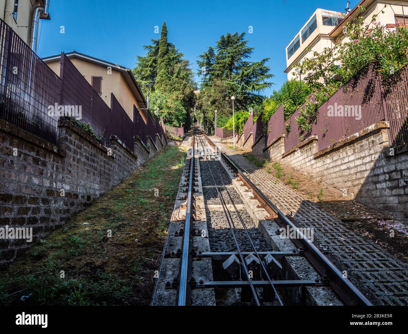 Italy, Umbria, View from the funicular at Orvieto Stock Photo - Alamy