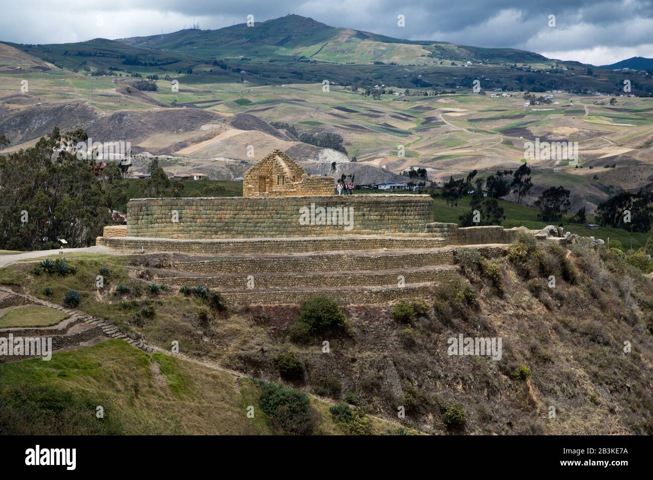 In Ingapirca the remains of the Elipse or Temple of the Sun built on ...
