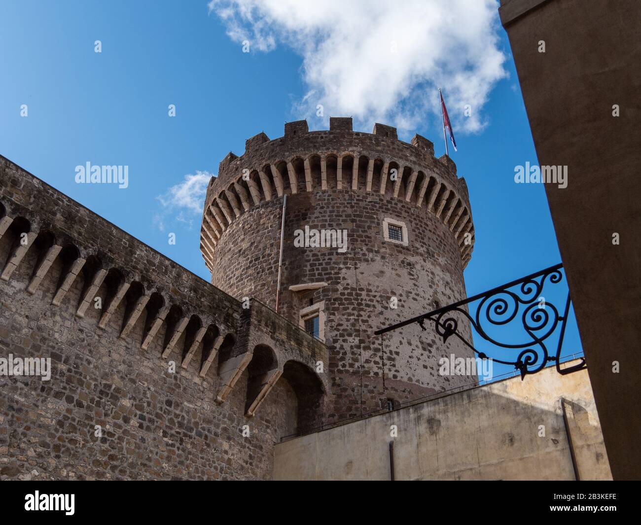 Italy, Lazio, Tivoli, the Castle of Rocca Pia, fortress Stock Photo - Alamy