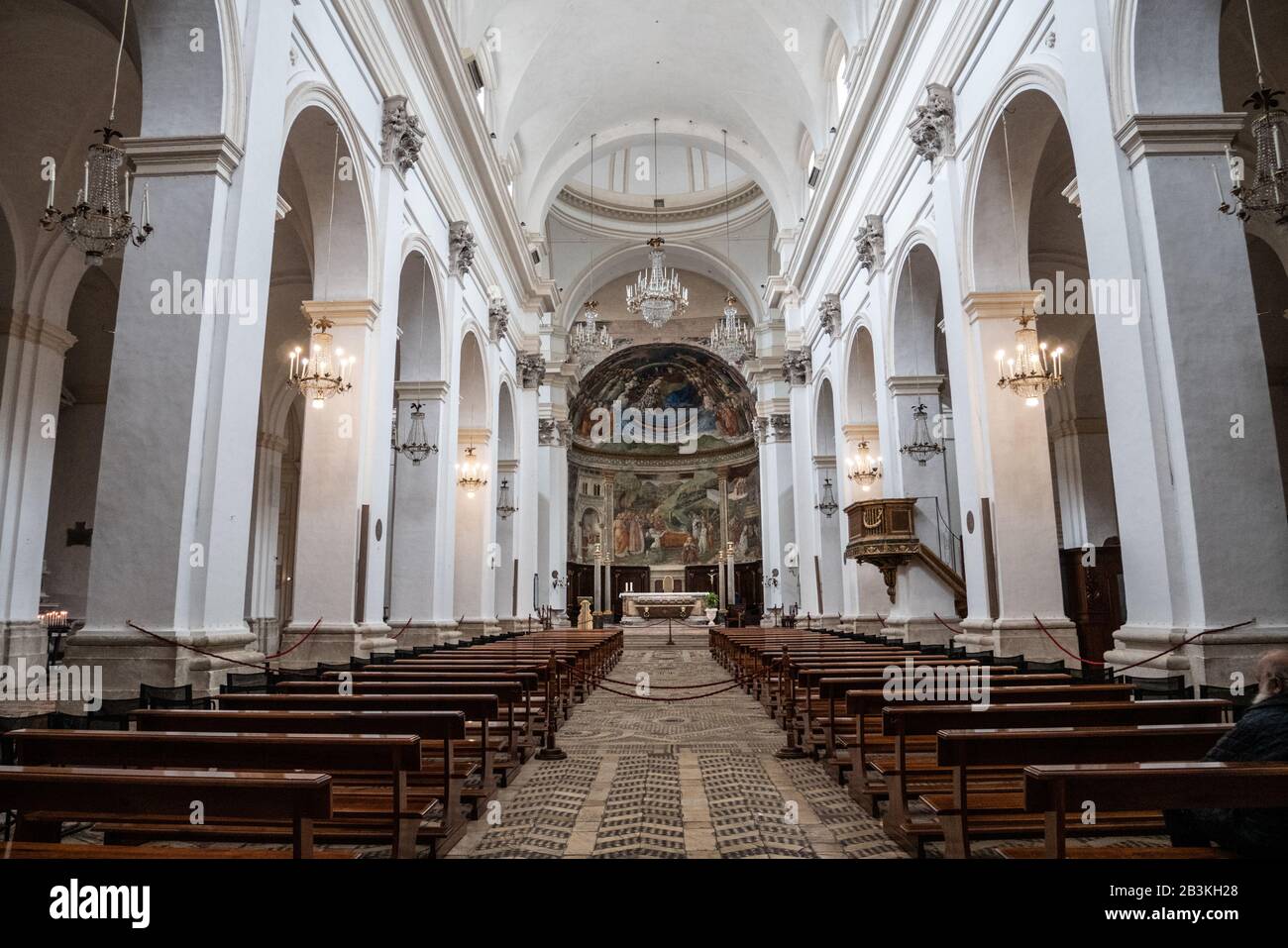 Italy, Umbria, Spoleto, cathedral of Spoleto, cattedrale di Santa Maria ...