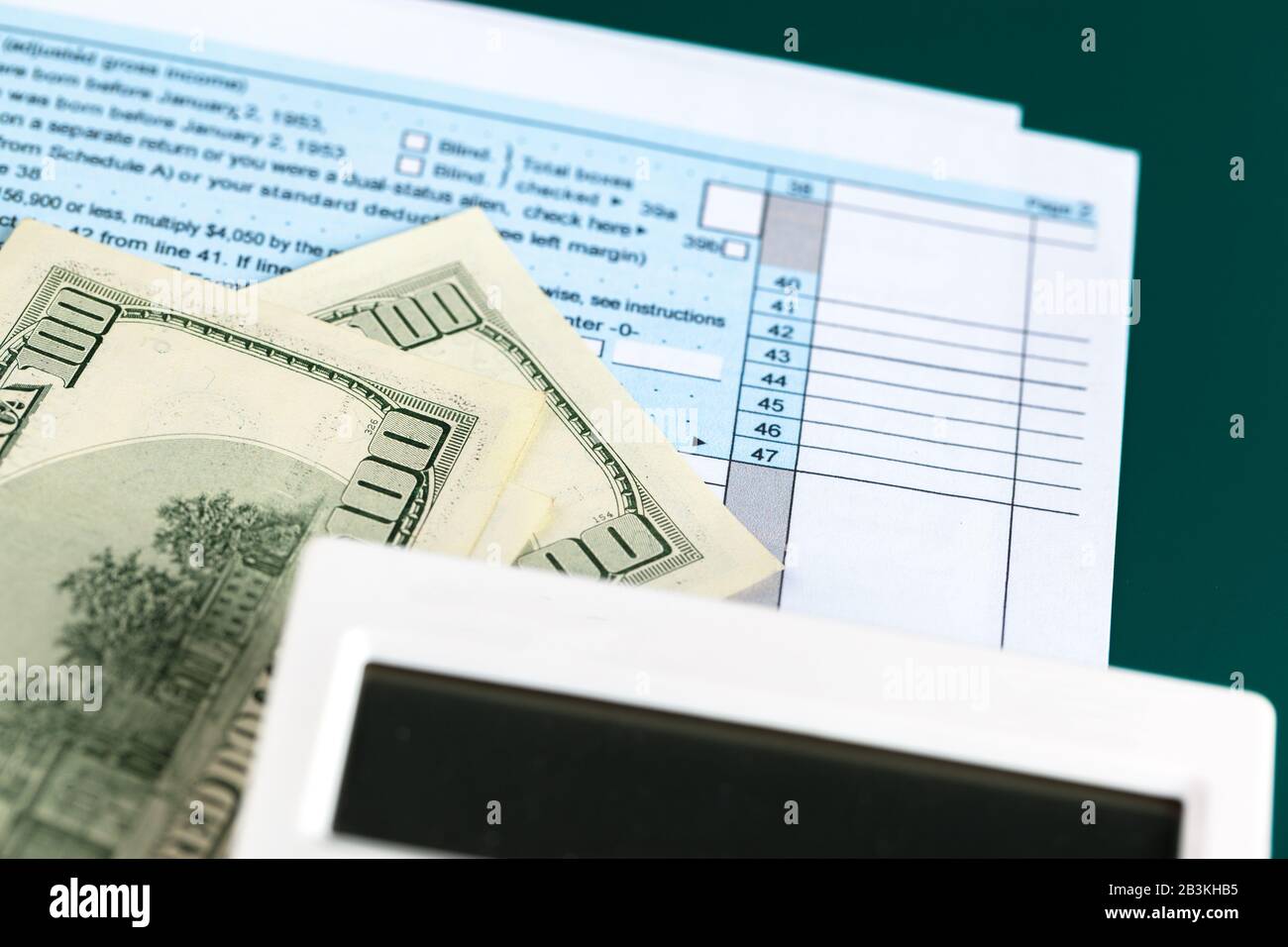 U.S. Individual income tax return. creative photo Stock Photo - Alamy