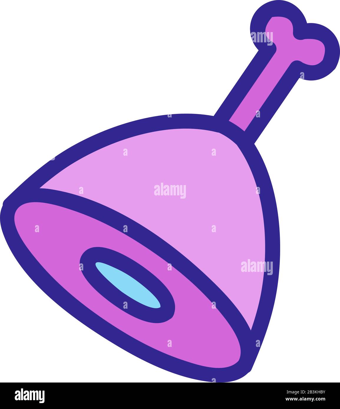 Smoked meat icon vector. Isolated contour symbol illustration Stock ...