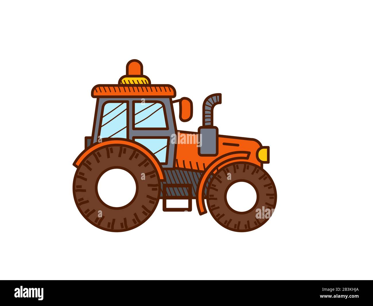 Red tractor Stock Vector Images - Alamy